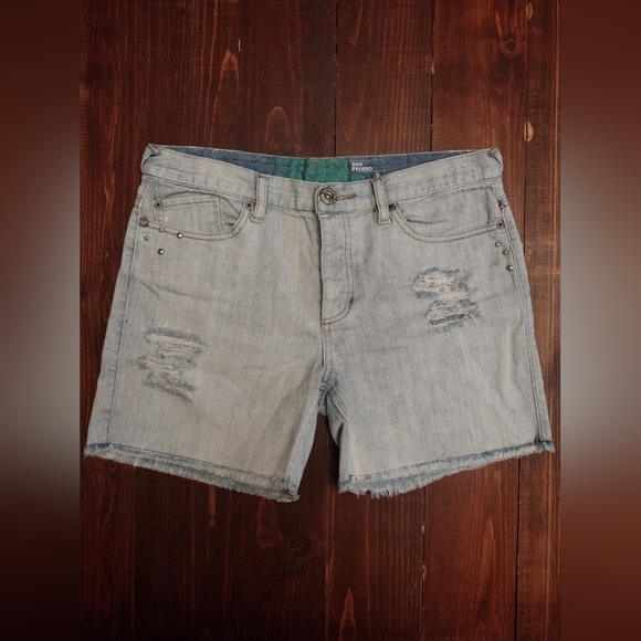 Roxy | Shorts | Roxy Boyfriend Distressed Studded Button Fly High Rise ...